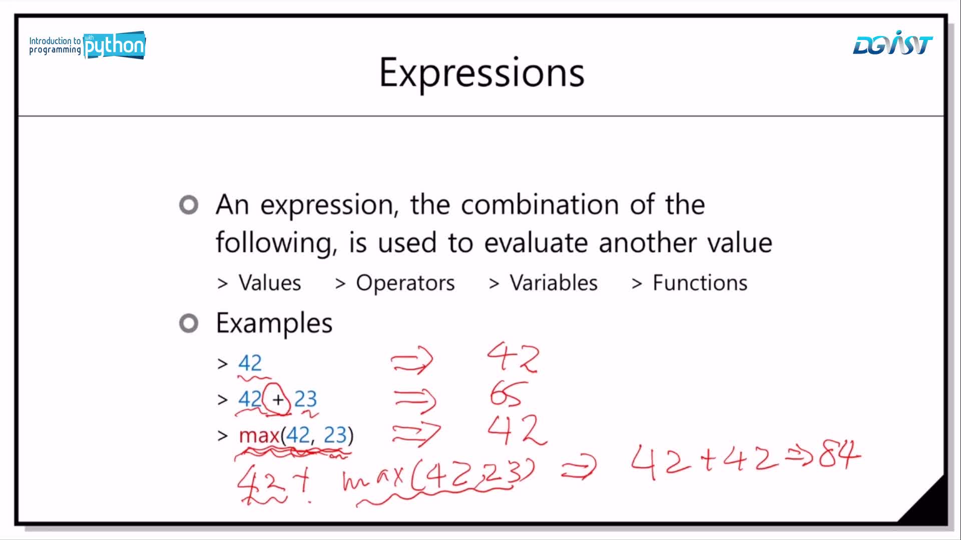 기초 인공지능프로그래밍 Python Programming 1 3 Basic Data Types Expressions And Operators Unist 1585