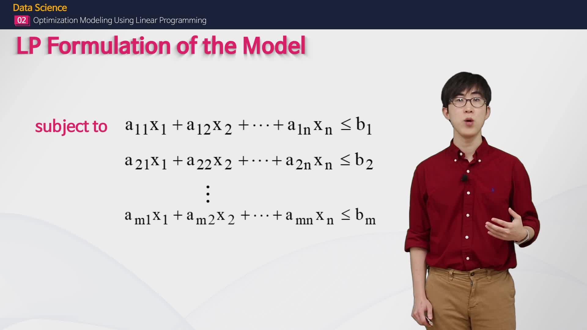 Data Science > 4-2. Optimization Modeling Using Linear Programming : edwith
