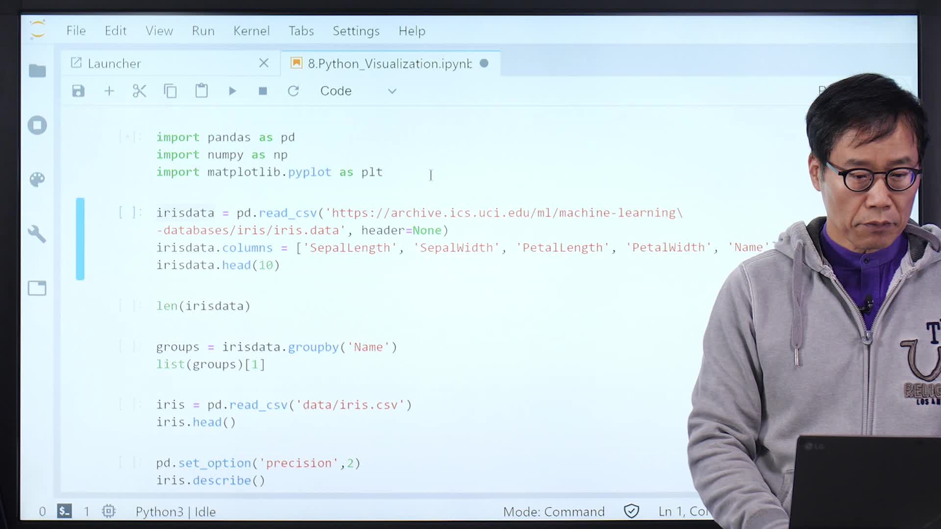 인공지능 코딩을 위한 실용 파이썬practical Python For Ai Coding 11 2 데이터 파일을 Pandas로 읽어서 기초 통계량 구하기 Edwith